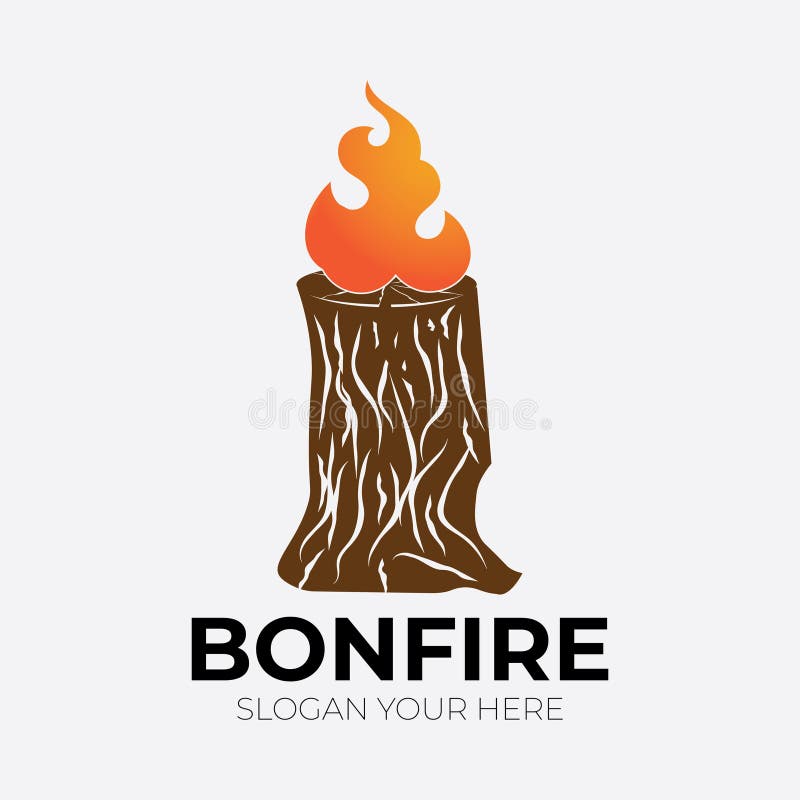 Bonfire Logo Design Template Illustration Stock Vector - Illustration ...
