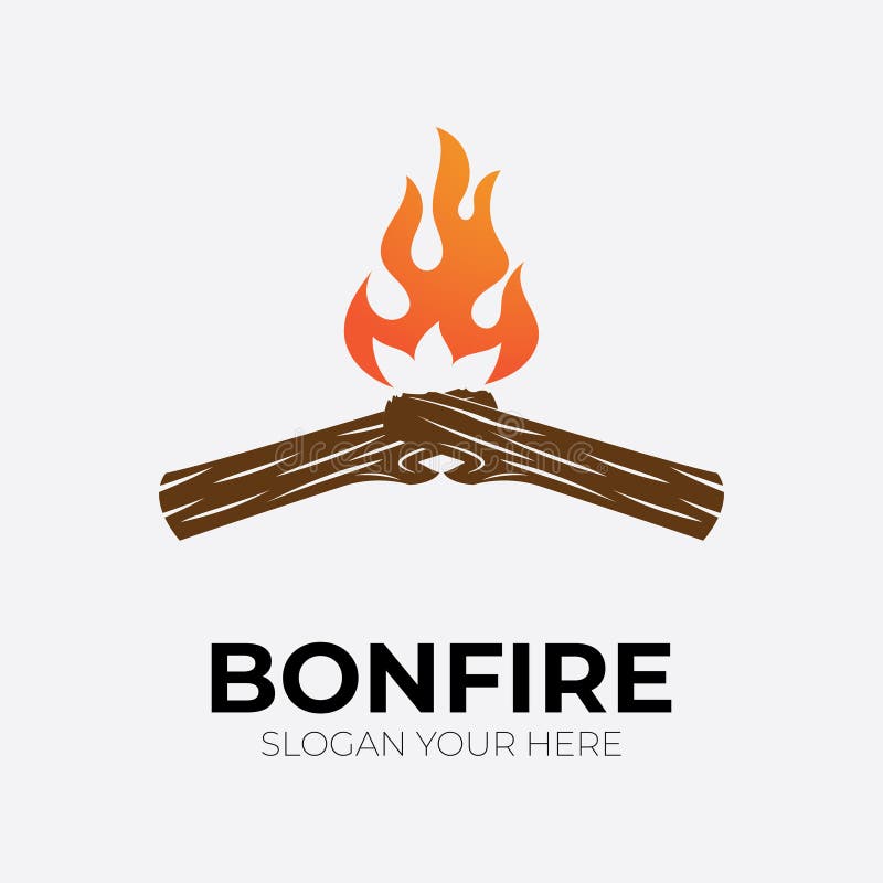 Bonfire Logo Design Template Illustration Stock Vector - Illustration ...