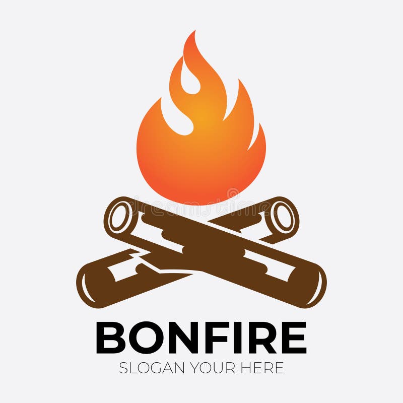 Bonfire Logo Design Template Illustration Stock Vector - Illustration ...