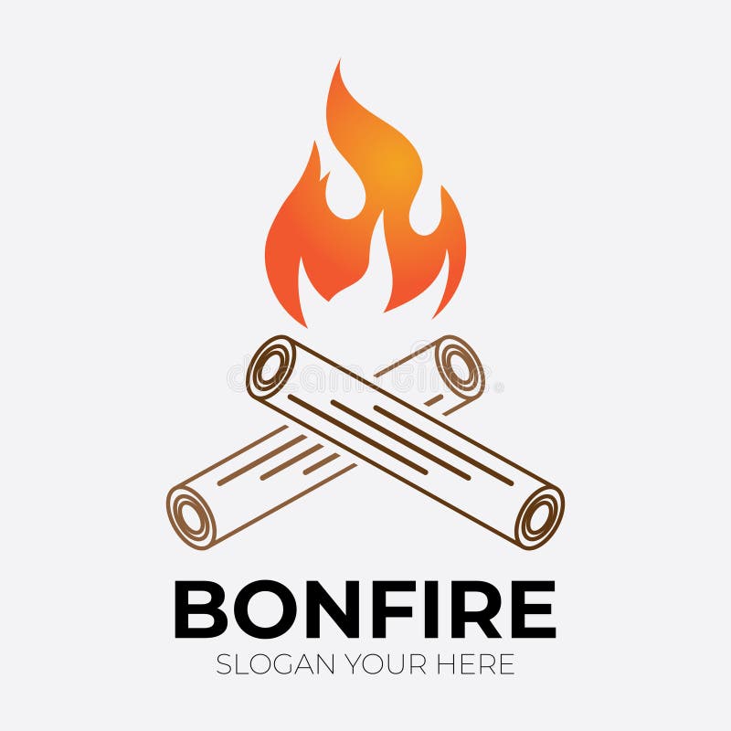 Bonfire Logo Design Template Illustration Stock Vector - Illustration ...