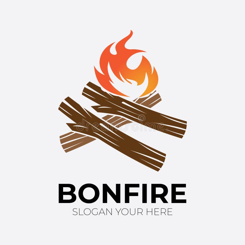 Bonfire Logo Design Template Illustration Stock Vector - Illustration ...