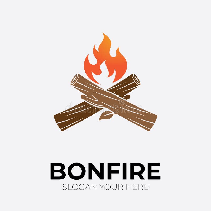 Bonfire Logo Design Template Illustration Stock Vector - Illustration ...