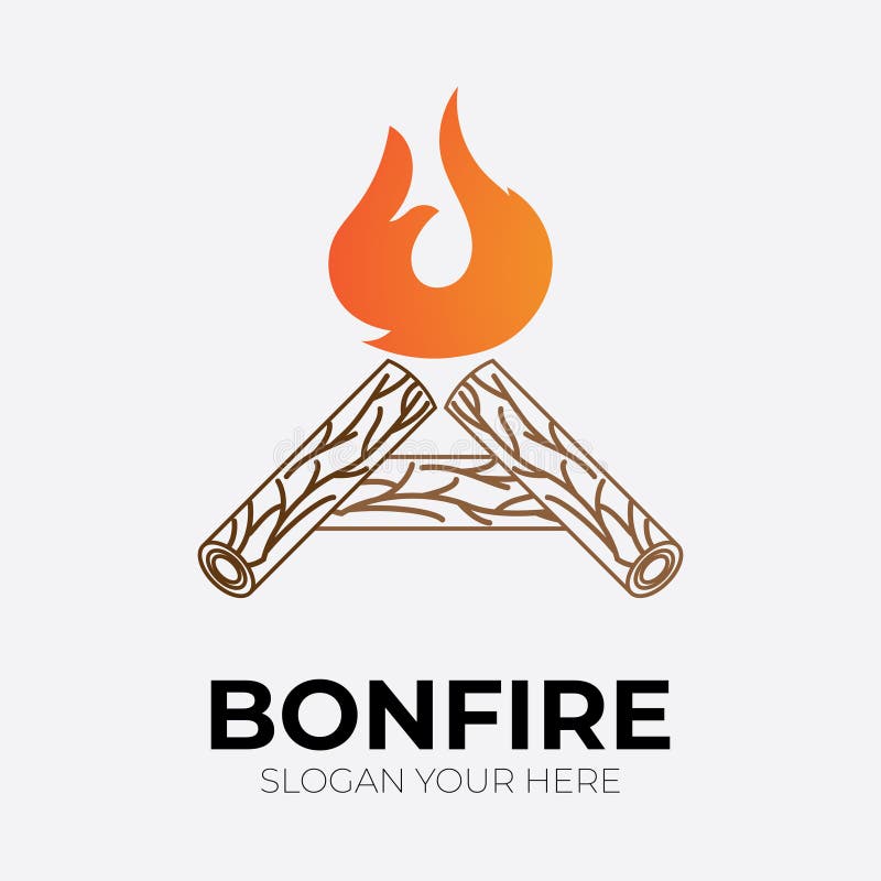 BONFIRE LOGO DESIGN for TEMPLATE Stock Vector - Illustration of flame ...