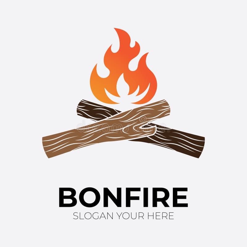 Bonfire Logo Design Template Illustration Stock Vector - Illustration ...