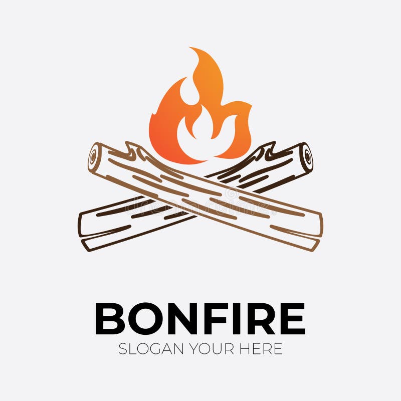 BONFIRE LOGO DESIGN for TEMPLATE Stock Vector - Illustration of flame ...