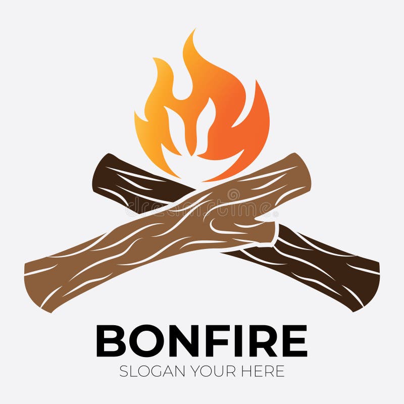 Bonfire Logo Design Template Illustration Stock Vector - Illustration ...