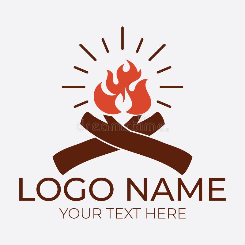 Bonfire Logo Design Template Illustration Stock Vector - Illustration ...