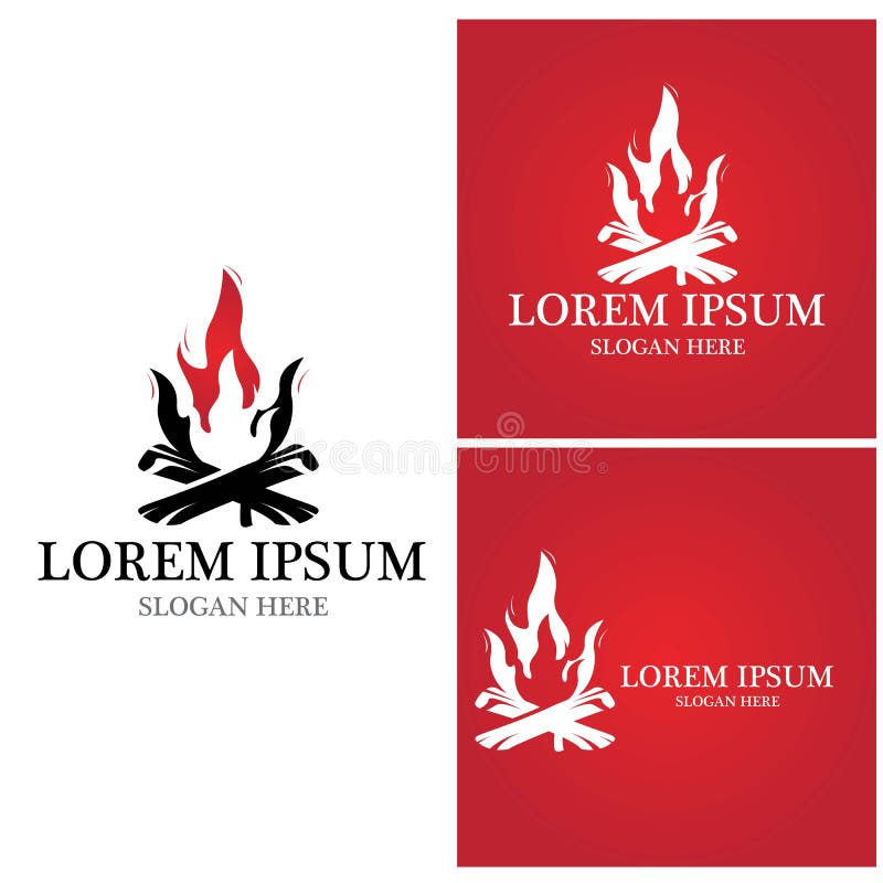 Bonfire Logo Vector Template Illustration Stock Vector - Illustration ...