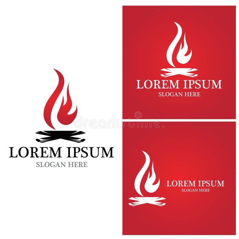 Bonfire Logo Vector Template Illustration Stock Vector - Illustration ...