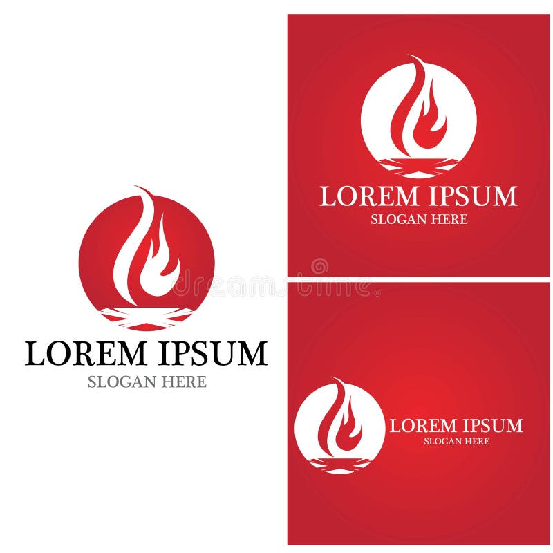 Bonfire Logo Vector Template Illustration Stock Vector - Illustration ...