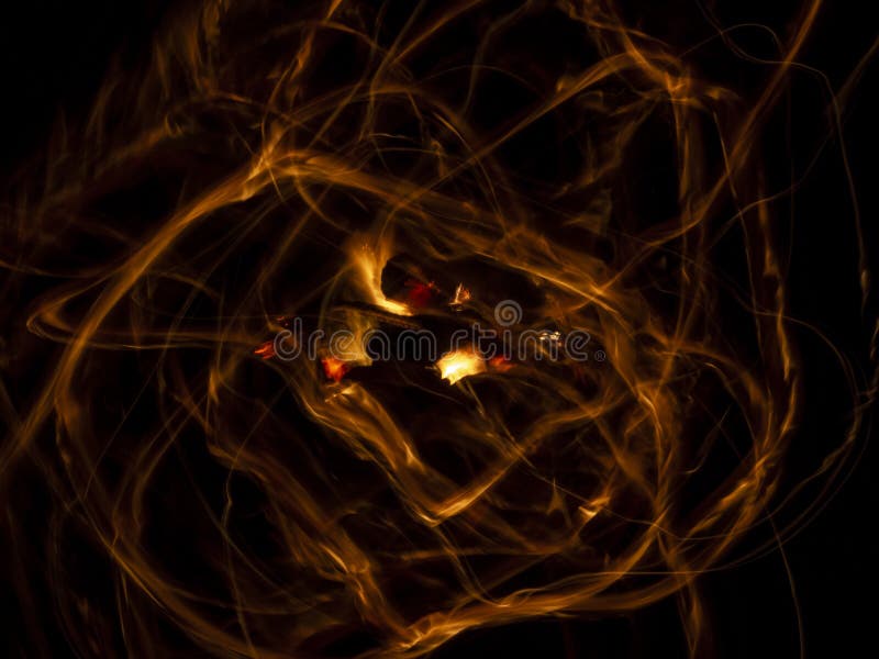 Bonfire Long Exposure Texture Red Lines in Dark Nature Background Fire ...