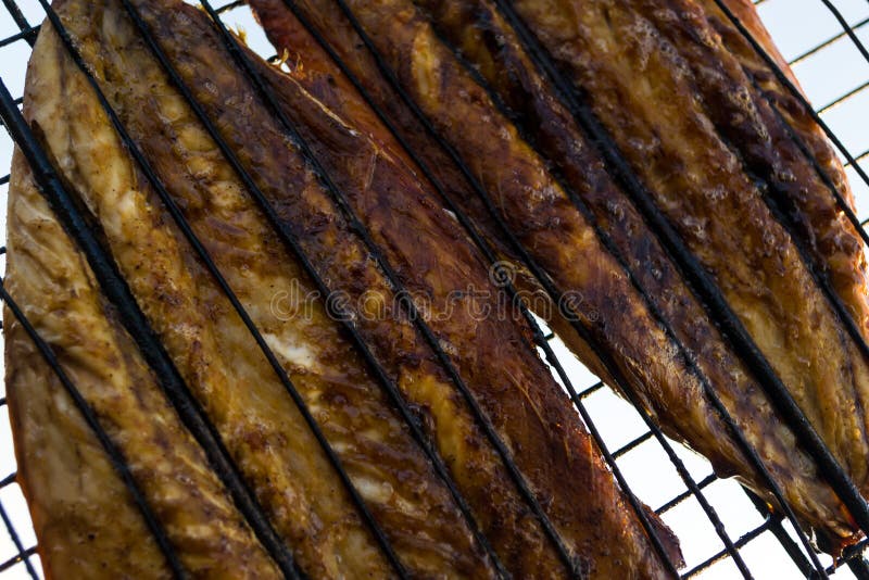 Bonfire mackerel fish stock image. Image of barbecue - 178535237