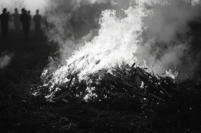 Bonfire Night stock photo. Image of foggy, smoke, embers - 362033824
