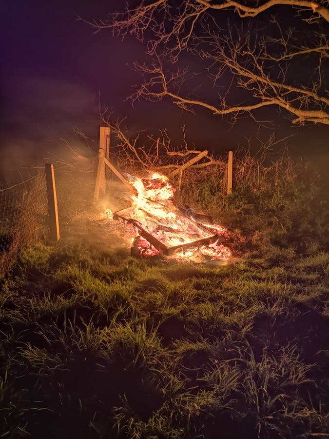 Spring Night Bonfire, Beautiful Capture of Colours Shadows and ...