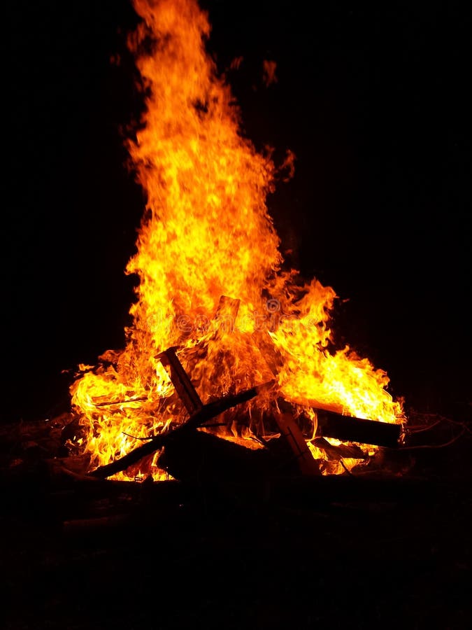 A bonfire in the country. stock photo. Image of world - 103088040