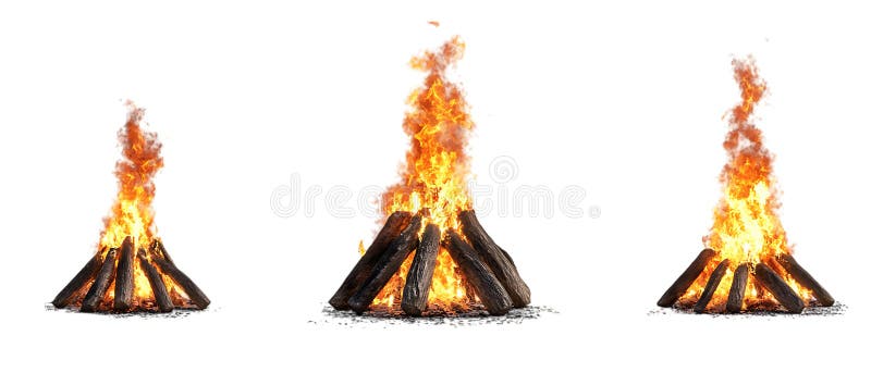 Bonfire Pack on Transparent Background for Camping Graphics, Outdoor ...