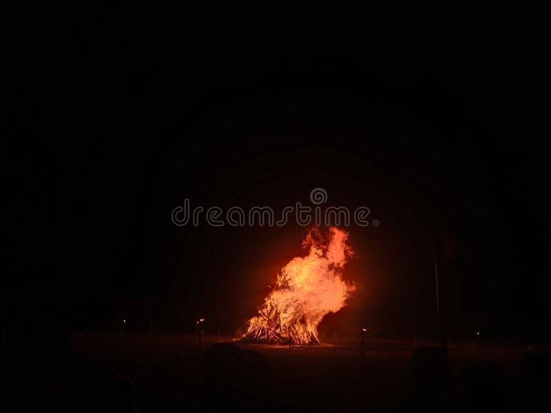 Bonfire during Scout Activities Stock Photo - Image of activities ...