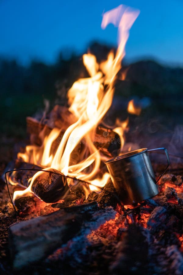 Bonfire with Sparks Flying Around Rose Stock Photo - Image of event ...