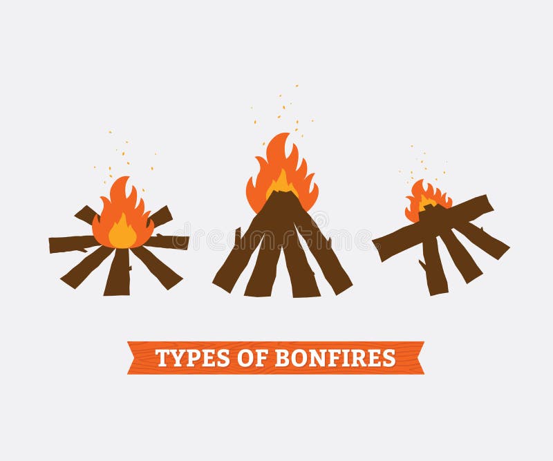 Bonfire stock vector. Illustration of design, light, graphic - 48631097