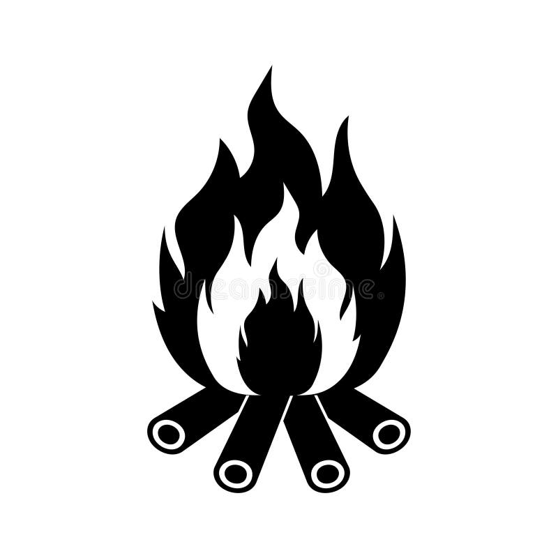 Bonfire vector icon stock vector. Illustration of light - 102433066