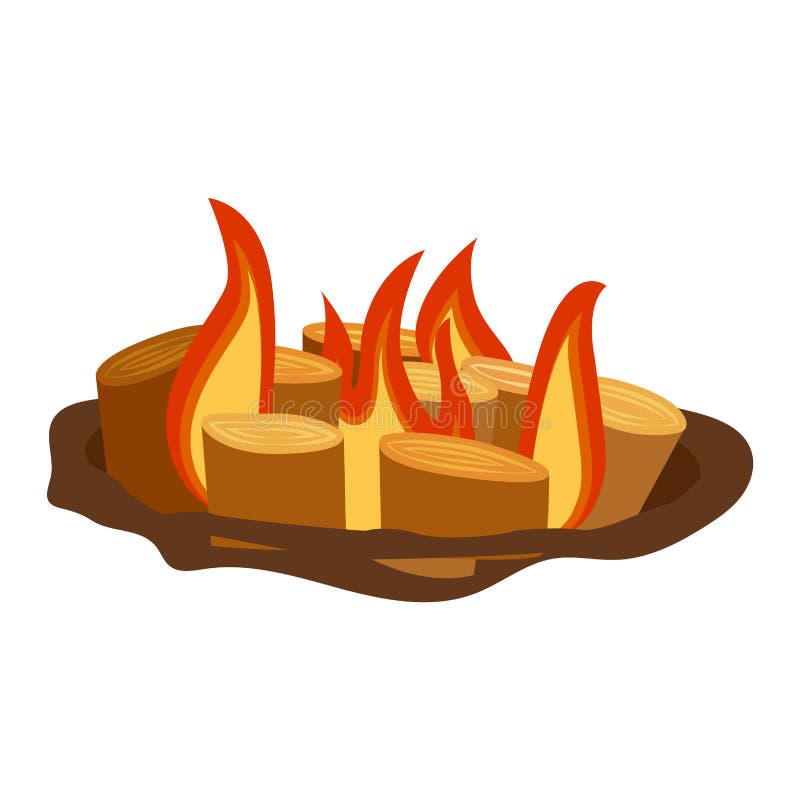 Bonfire Vector Illustration. Stock Vector - Illustration of element ...