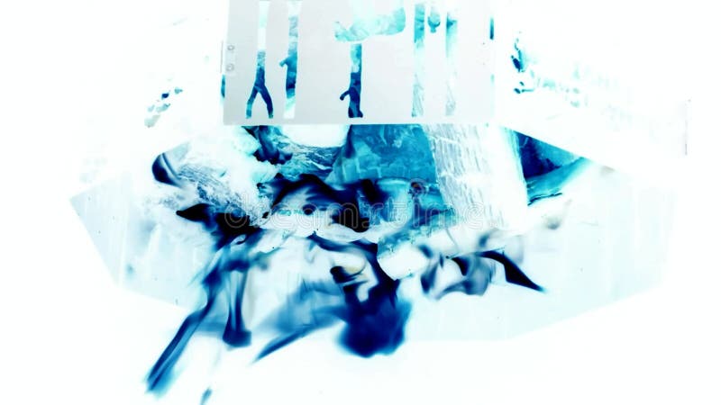 Neon Negative of Bonfire on Wood Stock Footage - Video of neon, night ...