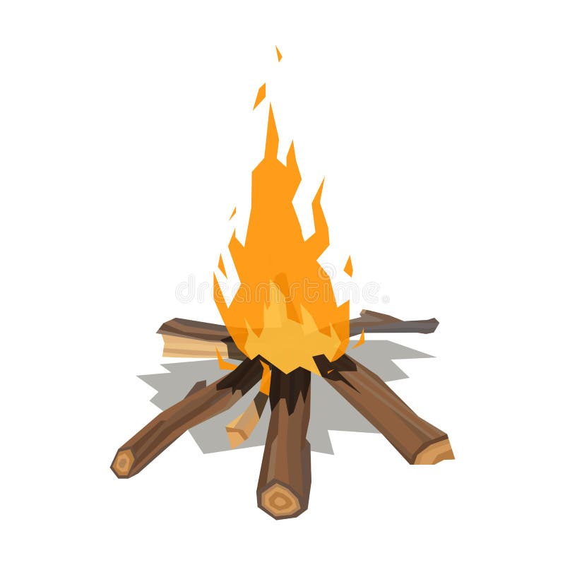 Bonfires Isolated Vector Illustration. Stock Vector - Illustration of ...