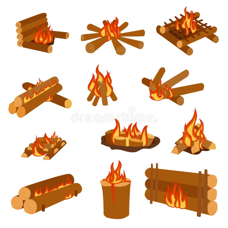 Bonfires Vector Illustration. Stock Vector - Illustration of danger ...