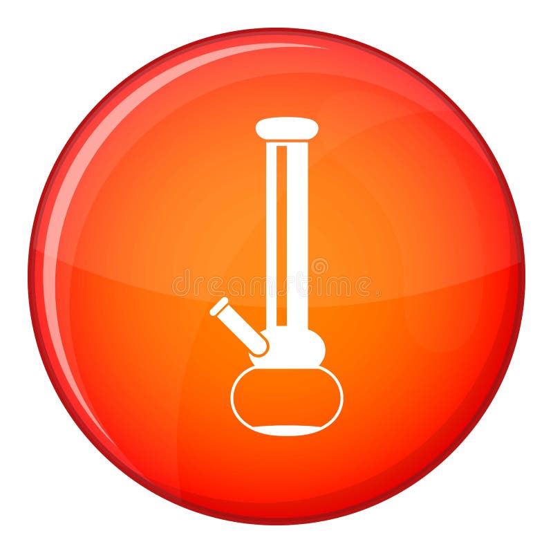 Bong for Smoking Marijuana Icon, Flat Style Stock Vector - Illustration ...