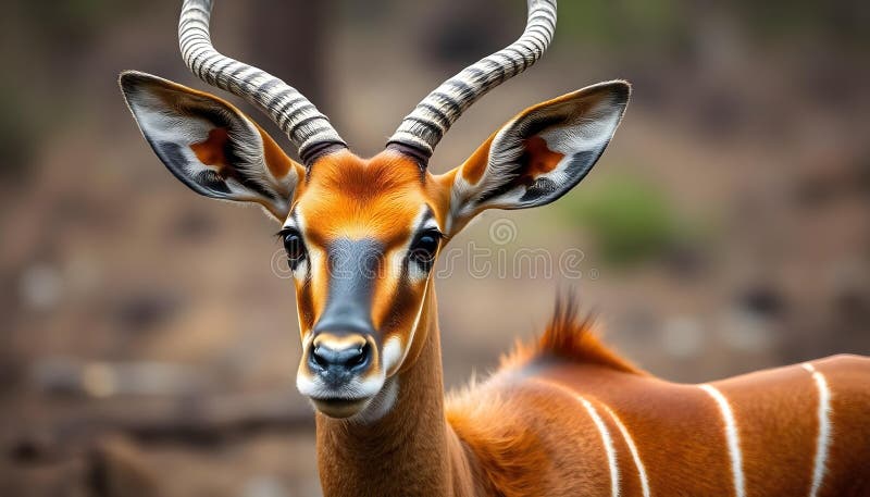 Bongo Antelope with Striking Coloration and Unique Patterns Showcasing ...