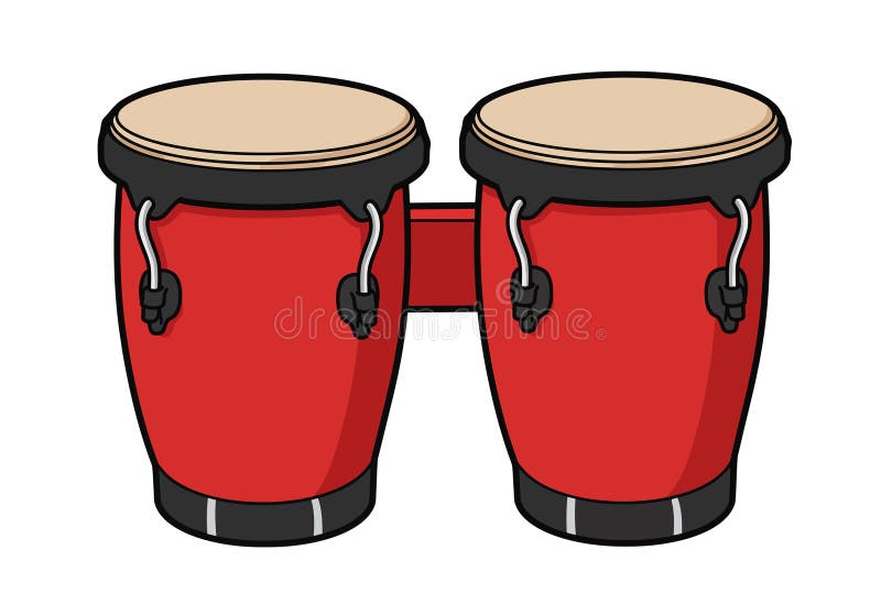 Bongo drum clipart stock vector. Illustration of acoustic - 369029676