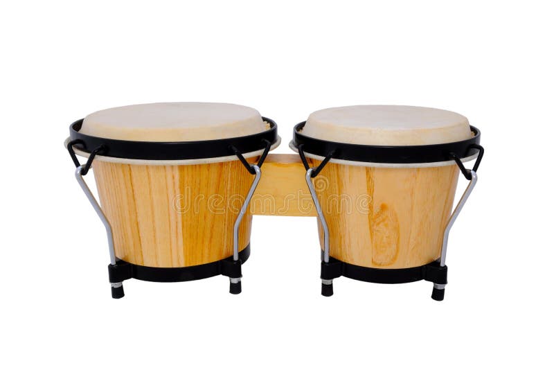 Bongo Drums and Maracas Isolated on White Stock Image - Image of ...