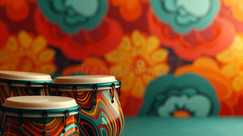 Bongo Drums and Abstract Patterns Inspired by the Beatnik Culture of ...