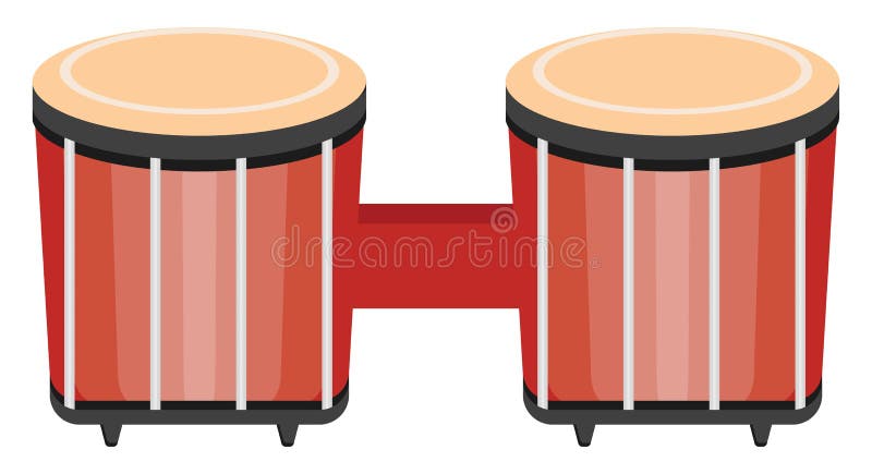 Two bongo drums, icon stock vector. Illustration of drum - 261382351
