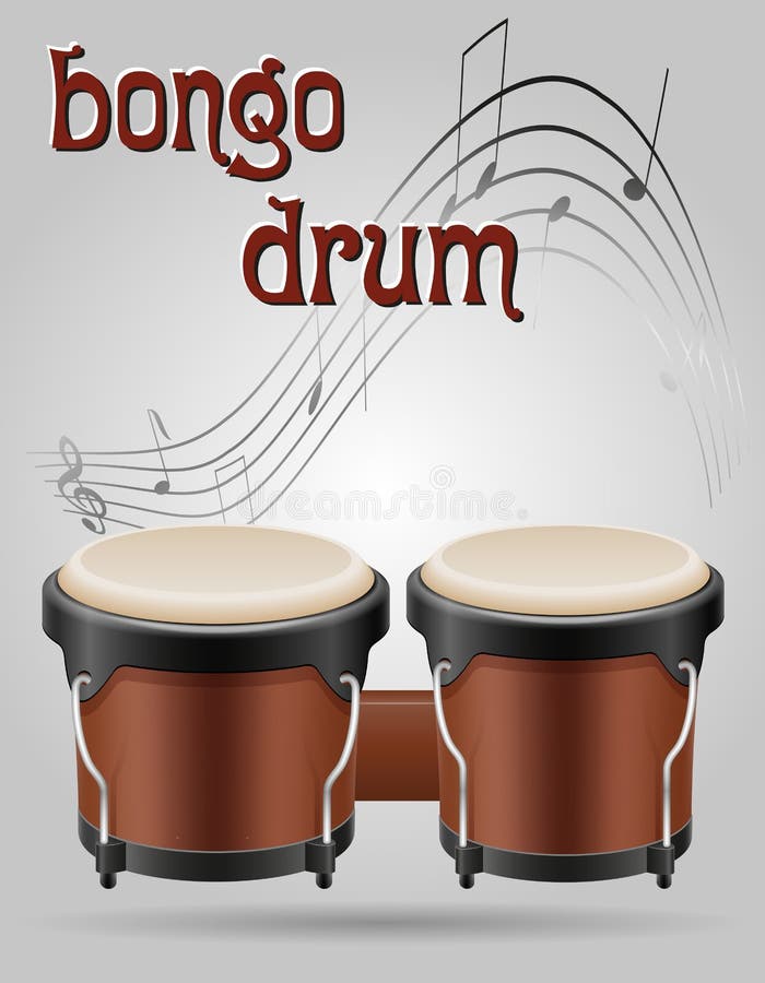 Bongo, Drums, Guitar and Other Musical Instruments. Vector ...