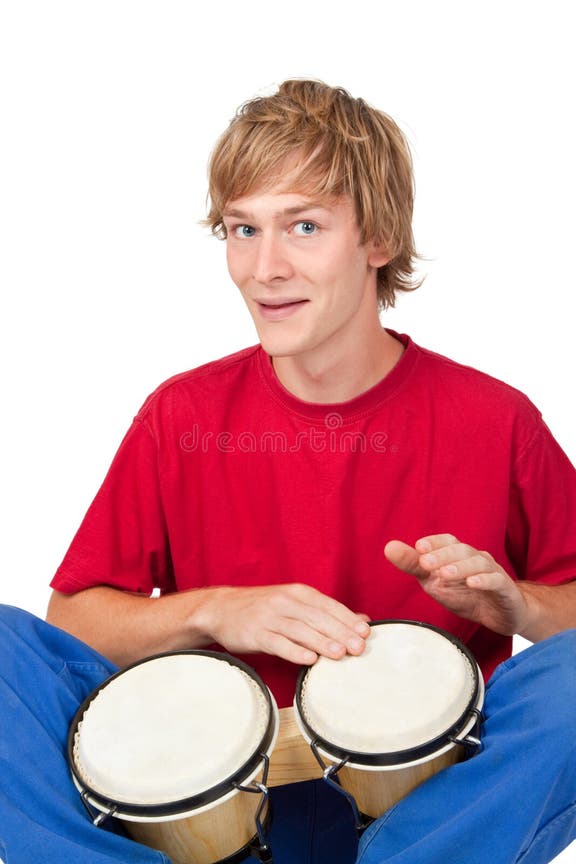 Bongo player stock photo. Image of percussionist, white - 15796806