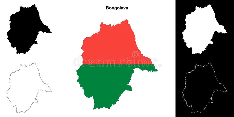 Bongolava outline map stock vector. Illustration of boundary - 356519876