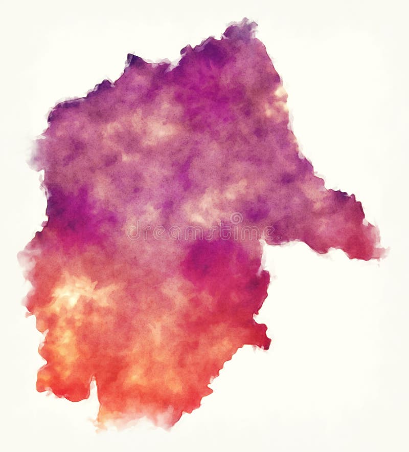 Bongolava Region Watercolor Map of Madagascar Stock Illustration ...