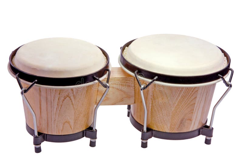 Bongo Drums and Maracas Isolated on White Stock Image - Image of ...