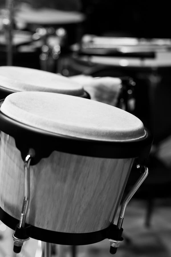 Bongos on the Stage Closeup Stock Photo - Image of circle, objects ...