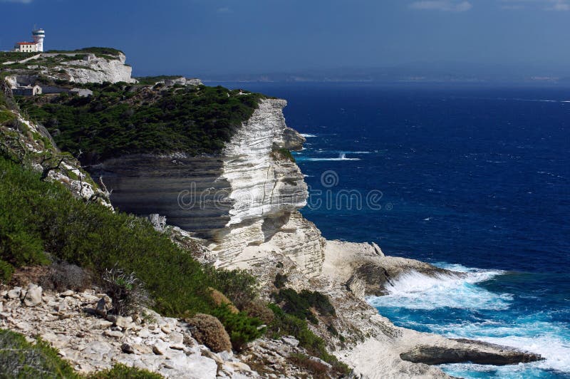 Bonifacio Cliffs in Corsica Island Stock Image - Image of landmarks ...
