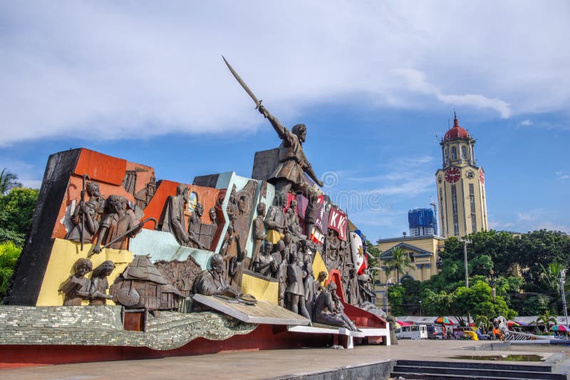 Bonifacio Monument at Manila Editorial Stock Image - Image of history ...
