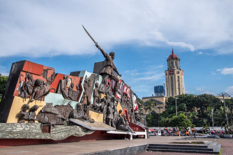 Bonifacio Monument at Manila Editorial Stock Image - Image of spain ...
