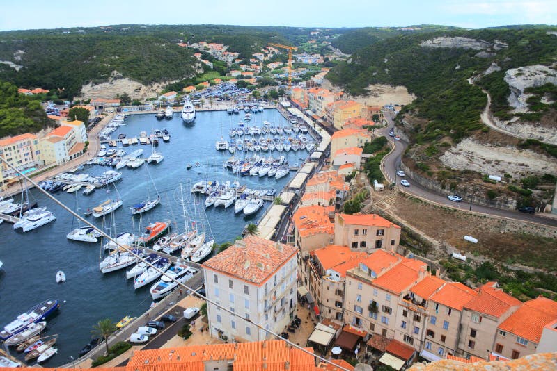 Bonifacio Port and View of the Roof Stock Image - Image of harbor ...