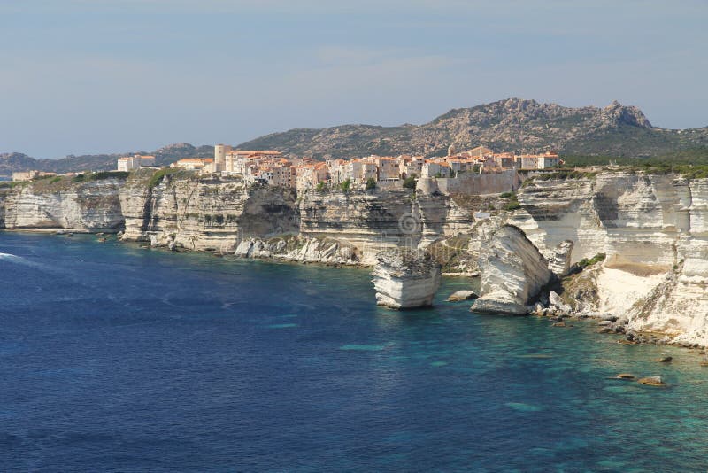 Bonifacio town stock image. Image of mountain, seascape - 24872407