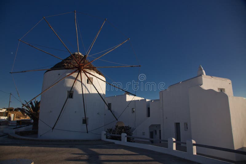 Bonis Windmill Mykonos Greece Stock Photo - Image of greece, bonis ...