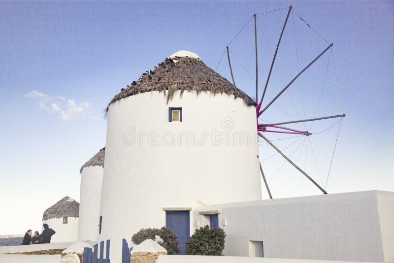 Bonis Windmill Mykonos Greece Editorial Photography - Image of chora ...