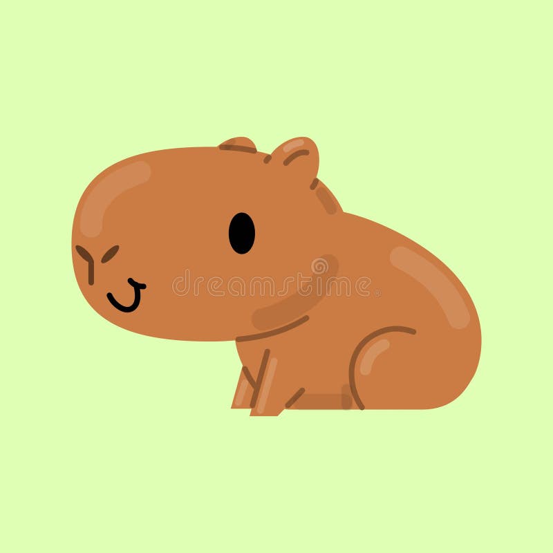 Bonito capibara de dibujos ilustración del vector. Ilustración de ...