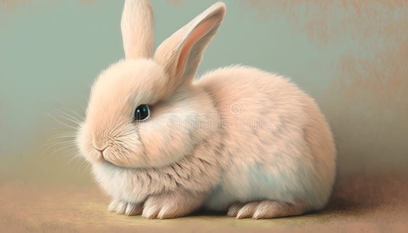 Bonito Conejo De Colores Pastel Stock de ilustración - Ilustración de ...