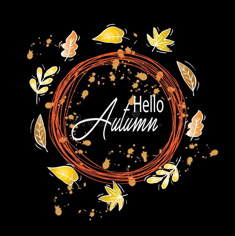 Bonjour automne illustration de vecteur. Illustration du automne - 99272089